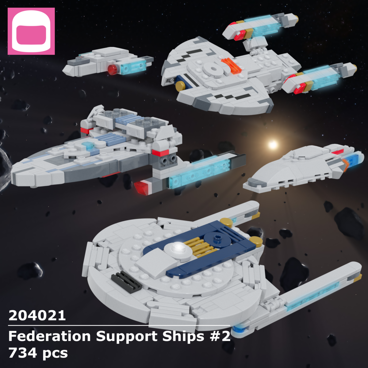 LEGO Federation Support Ships #2 Instructions / Lilium Brick Yards