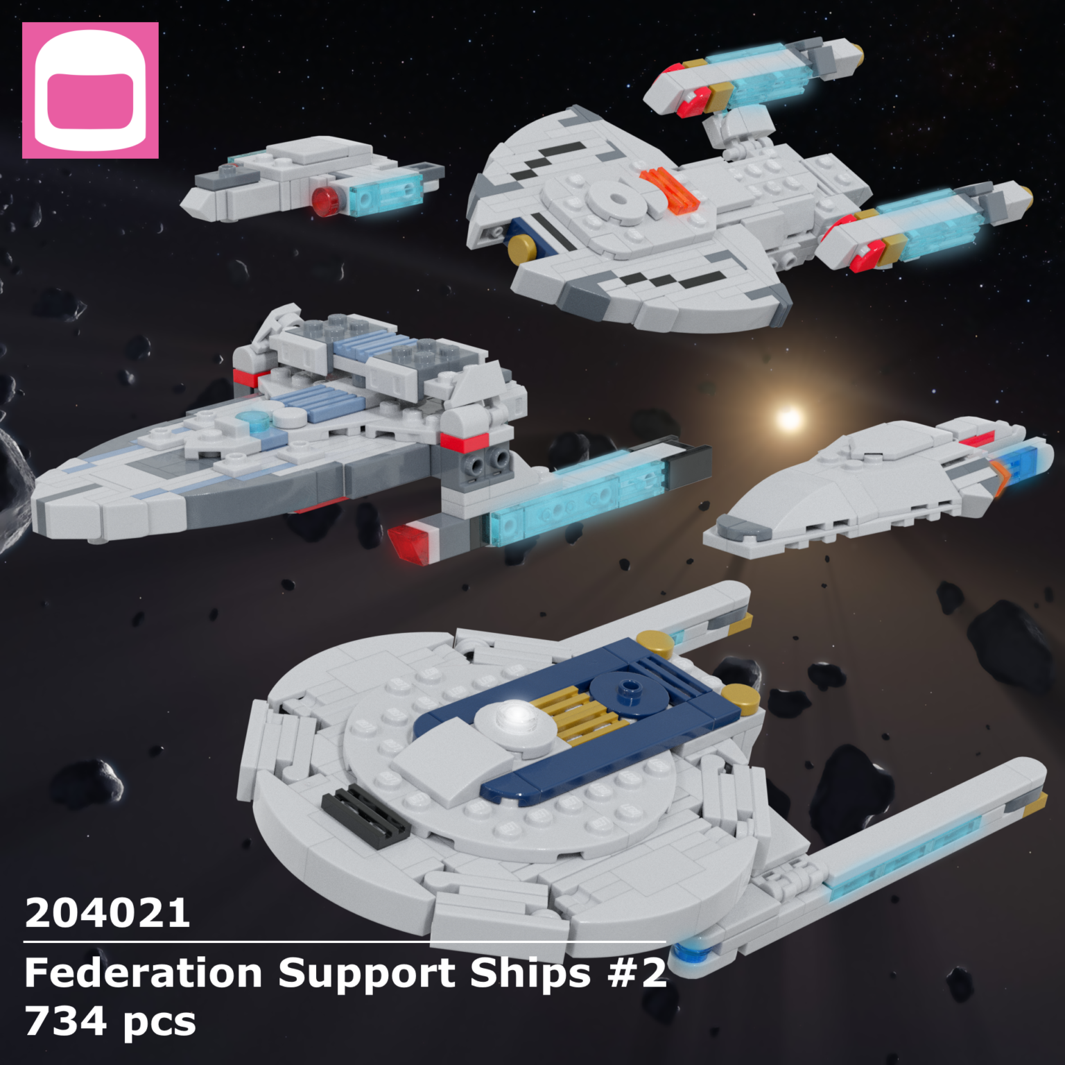 LEGO Federation Support Ships #2 Instructions / Lilium Brick Yards