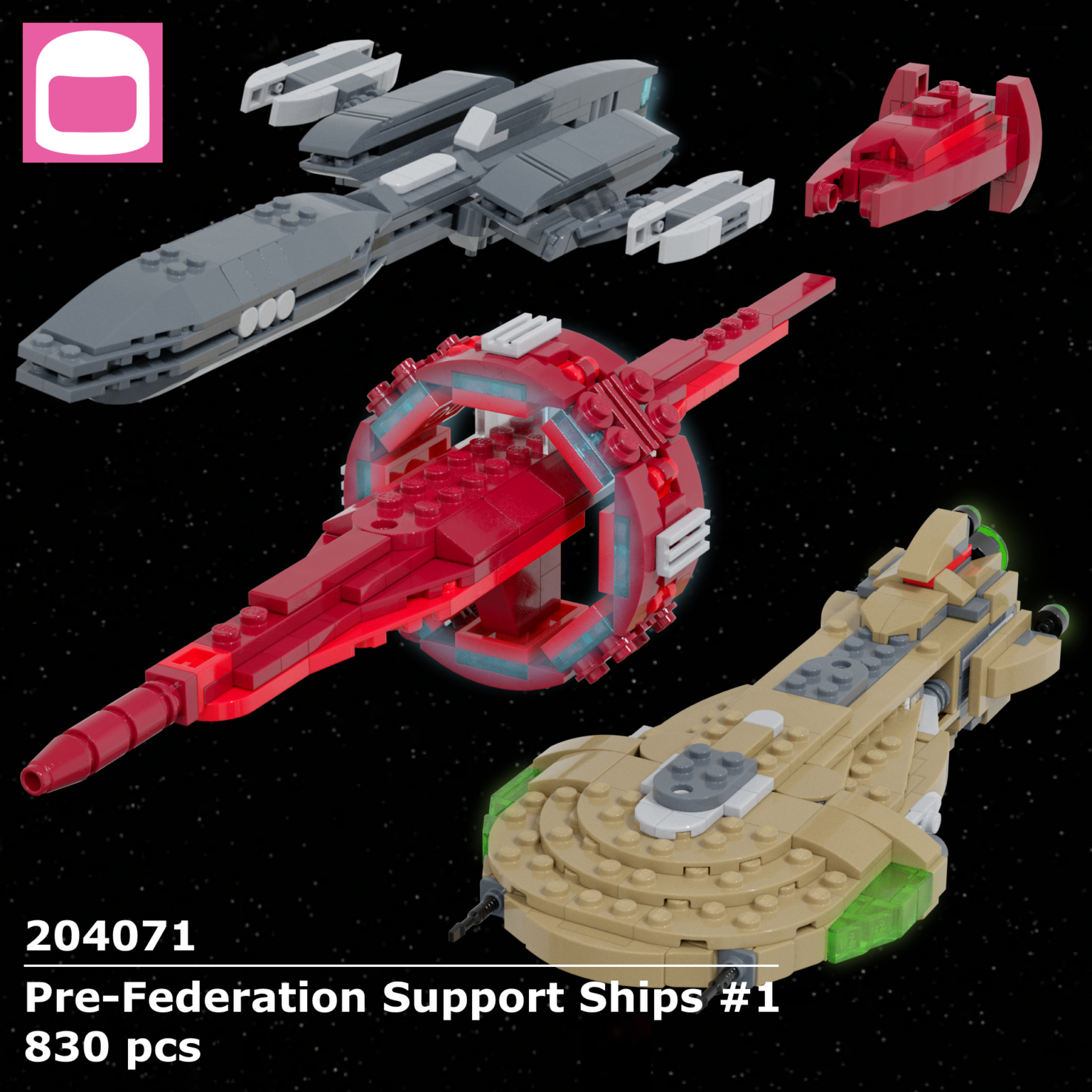 LEGO Pre-Federation Support Ships #1 Instructions / Lilium Brick Yards